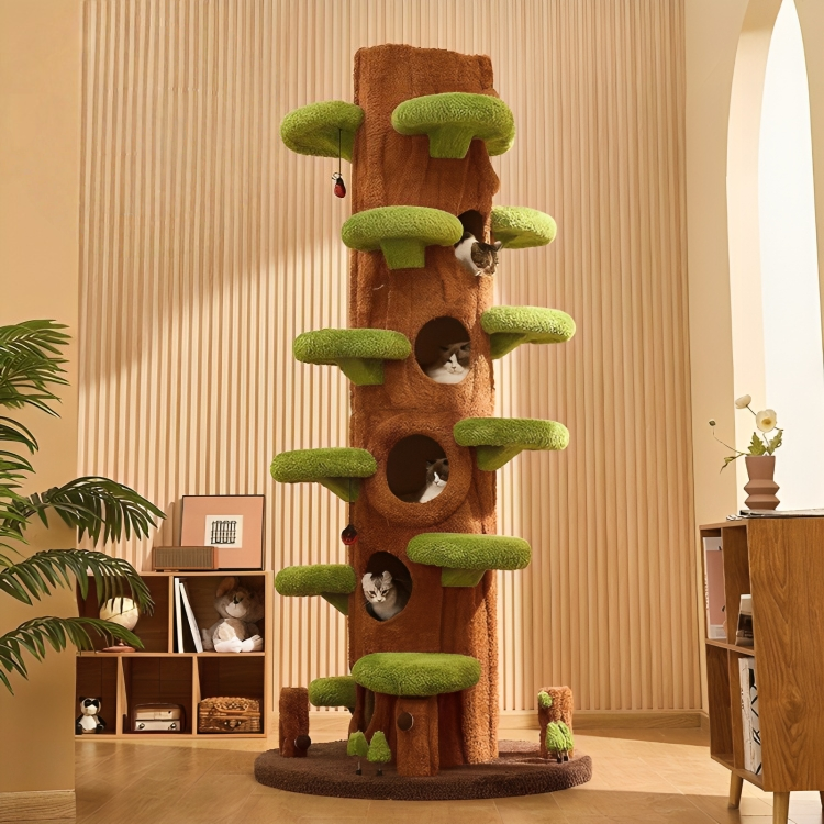 Luxury Cat Tree Looks Like Tree Tall Climbing Frame-KtKitty